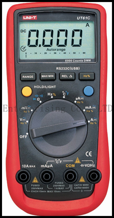 UNI T UT61C Digital Multimeter Auto Range AC DC – Wholesale Free Shipping UNI-T UT61C Digital ...