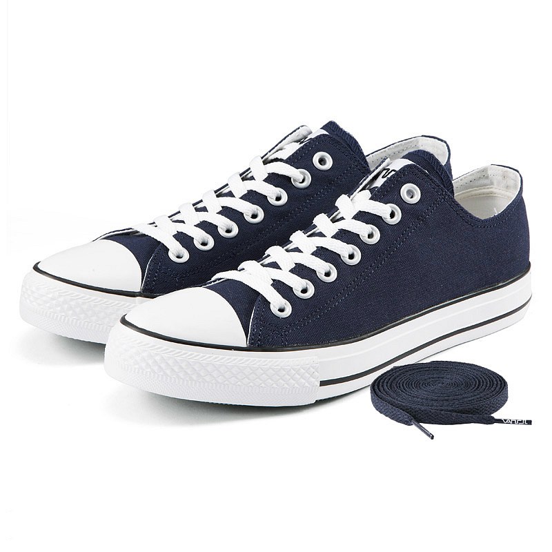 Vancl Classic Low Toe Cap Canvas Shoes Men Navy Vente En Gros Vancl Classic Low Toe Cap Canvas