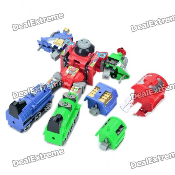 Robots Train Transformer Assembly Toy Red Green – Wholesale Robots ...