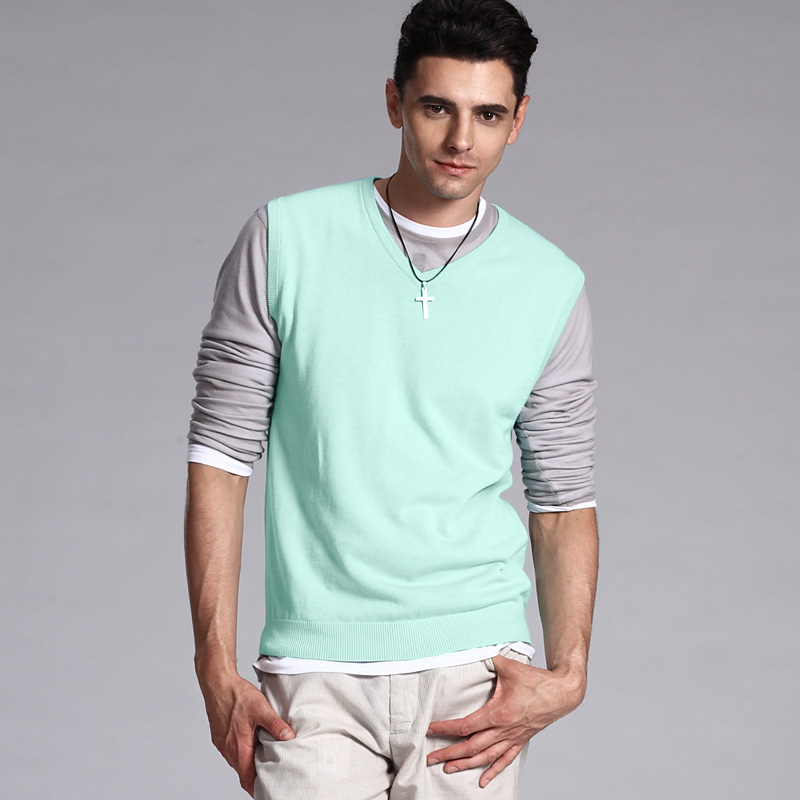 VANCL Classic Solid Sweater Vest MEN Turquoise SKU – Wholesale VANCL ...