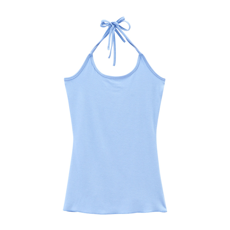VANCL Tie Up String Tank Top Light Blue SKU 83041 – Wholesale VANCL Tie ...