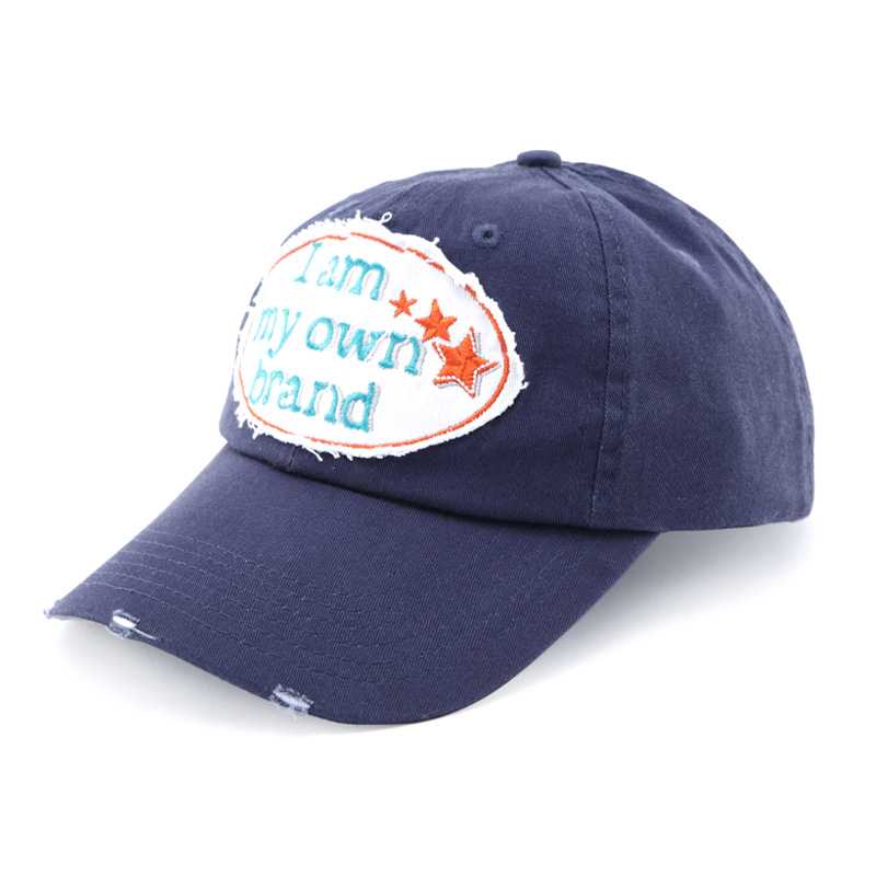 VANCL Worn Out Patched Baseball Hat Navy Blue SKU – Wholesale VANCL ...