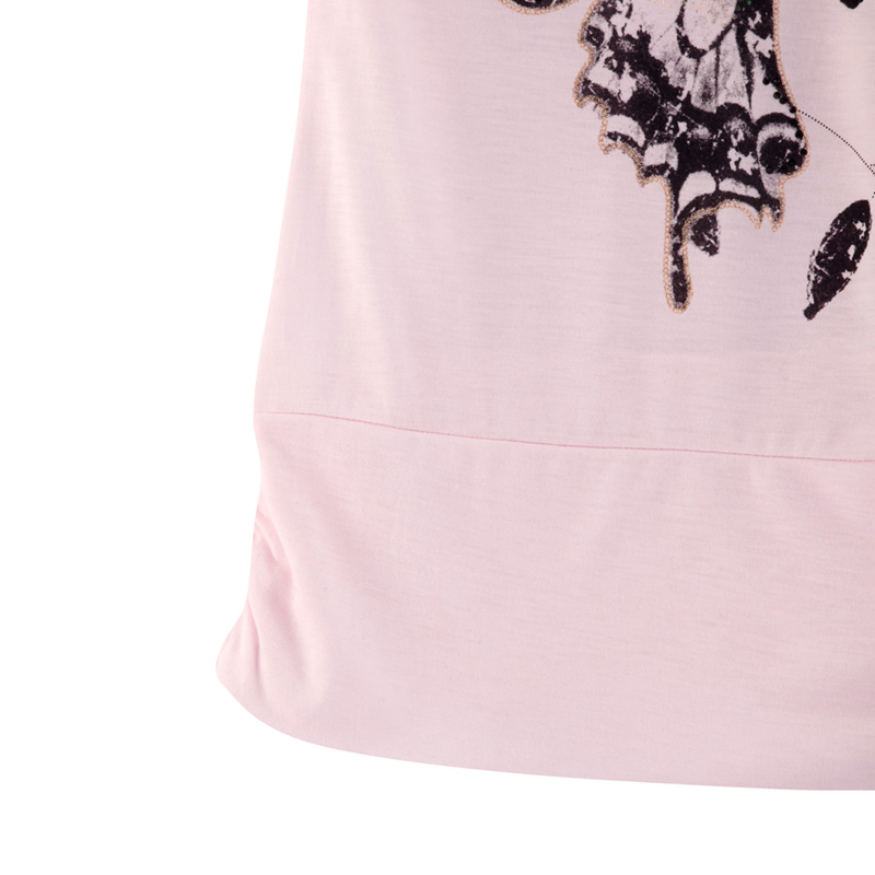 VANCL Butterfly Drapery Collar T Shirt Pink SKU – Wholesale VANCL ...