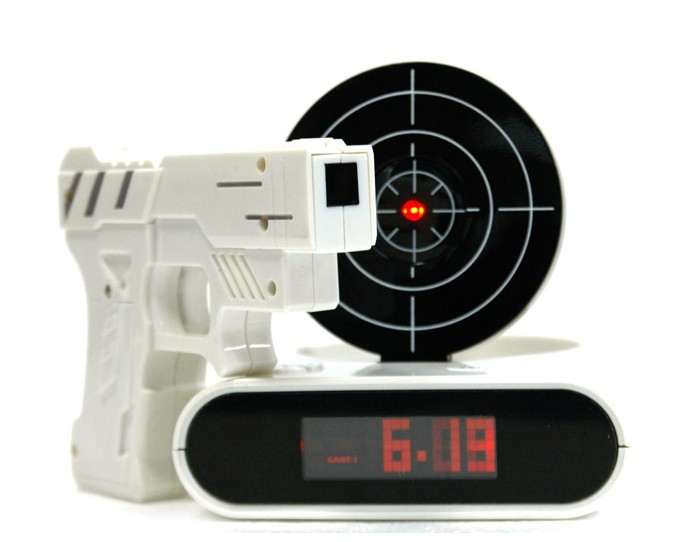 Novelty Laser Gun Target Alarm clock Gun Alarm – Wholesale Novelty ...