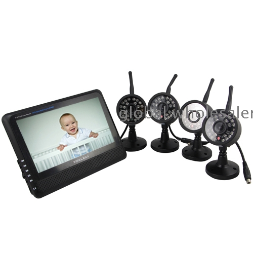 Wireless 4CH Quad DVR Security System Monitor 4 – Wholesale Wireless ...