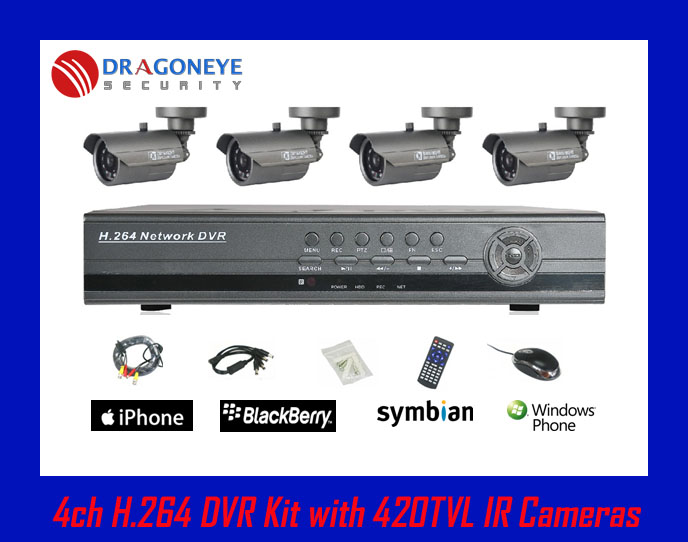 4ch DVR Kit CCTV Systems 420TVL Waterproof IR – Wholesale 4ch DVR Kit ...