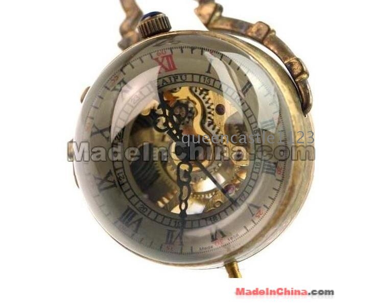 See Through Antique Bronze Pocket Watch CAIFU – Wholesale Hot See ...