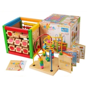 Buy Wooden toys multi-function intelligence box around the big pearl ...