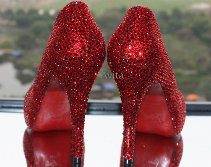 Red Color Fashion Ladies Shoes 4 Inch Heel – Wholesale Red Color ...