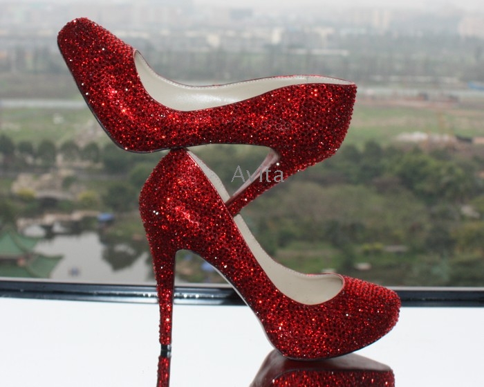 Red Color Fashion Ladies Shoes 4 Inch Heel – Wholesale Red Color ...