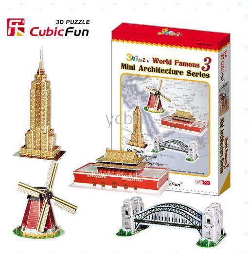 3D Puzzle Cubic Fun Mini Architecture Series 3 DIY – Wholesale - 3D ...