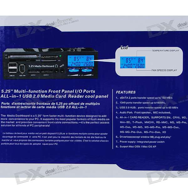 5 25 PC Chassis Front Panel Temperature Display – Wholesale 5.25' PC ...