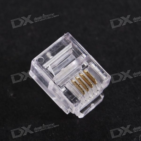 RJ14 6P4C 4 Pin Telephone Connector Pack SKU 25812 – Wholesale RJ14 ...