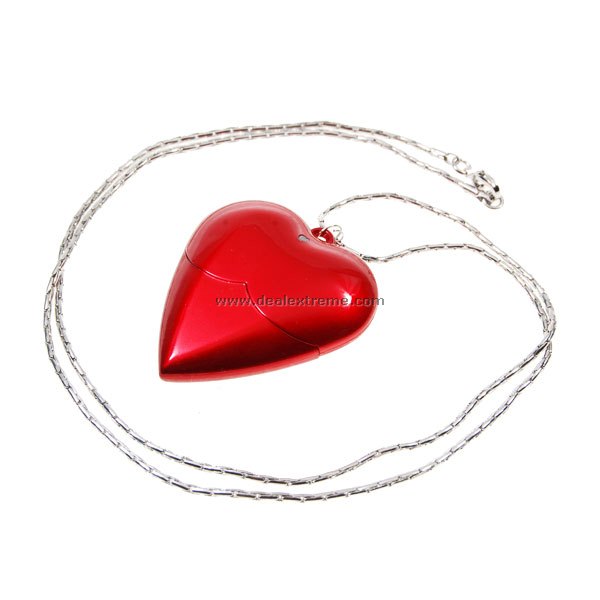 Heart Shaped USB 2 0 Flash Jump Drive Necklace 1GB – Wholesale Heart ...