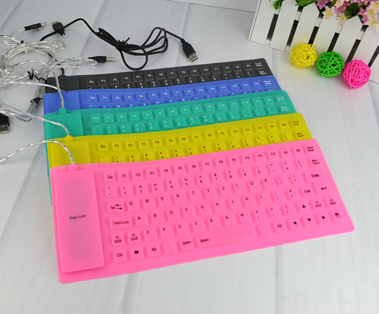 USB Silicone KeyBoard Waterproof keyboard Soft – Wholesale free ...
