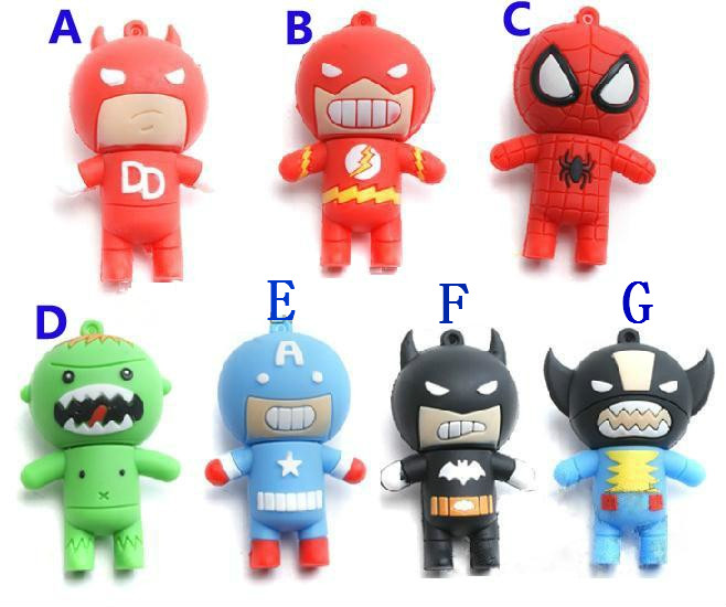 Funny Cartoon Batman Spider Man USB Flash Memory – Wholesale Funny ...